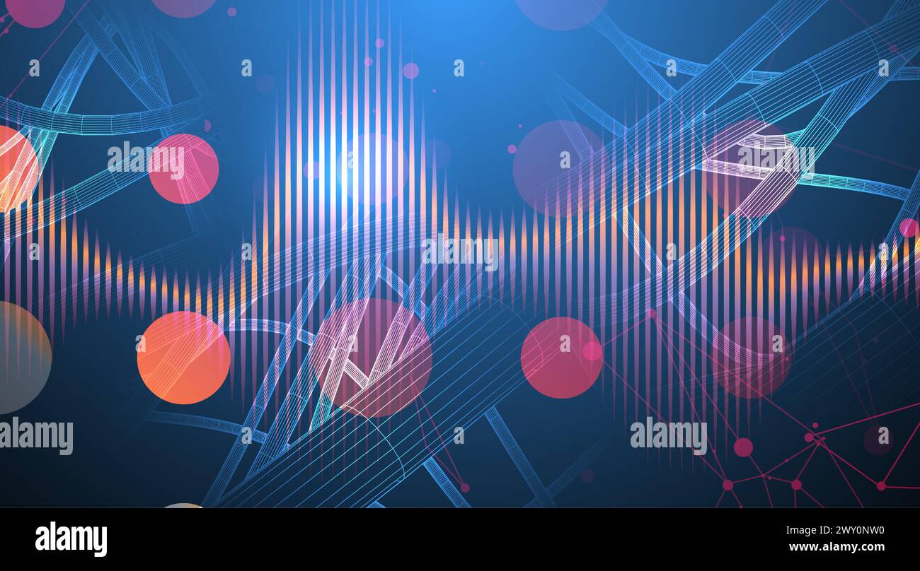 Vector abstract background with a wireframe dynamic pipes, line and ...