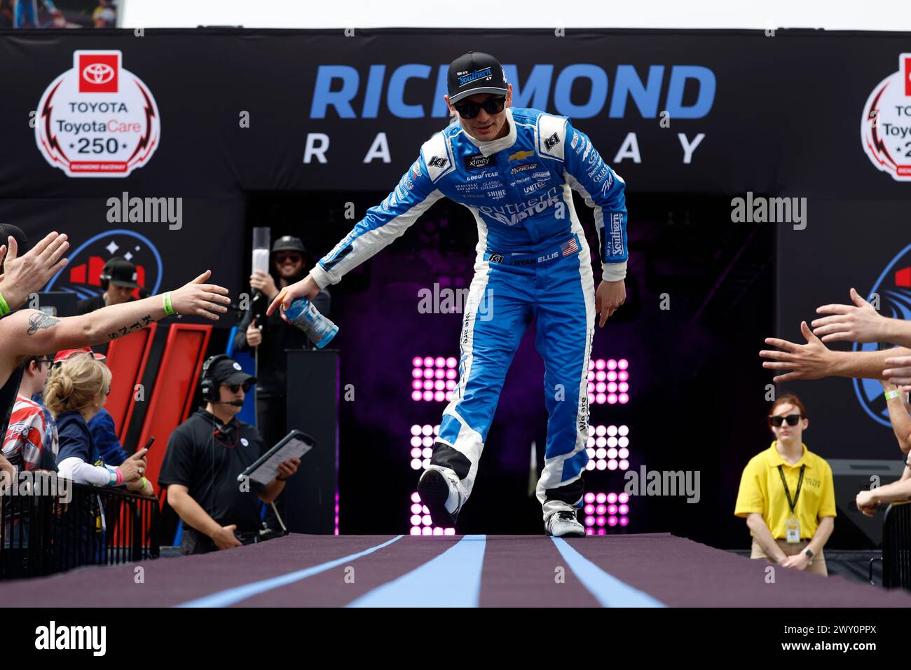 NASCAR Xfinity Series driver, Ryan Ellis gets introduced for the ...