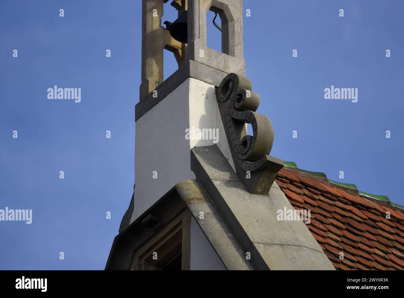 Facade architectural detail of the neo-Renaissance style Town Hall in ...