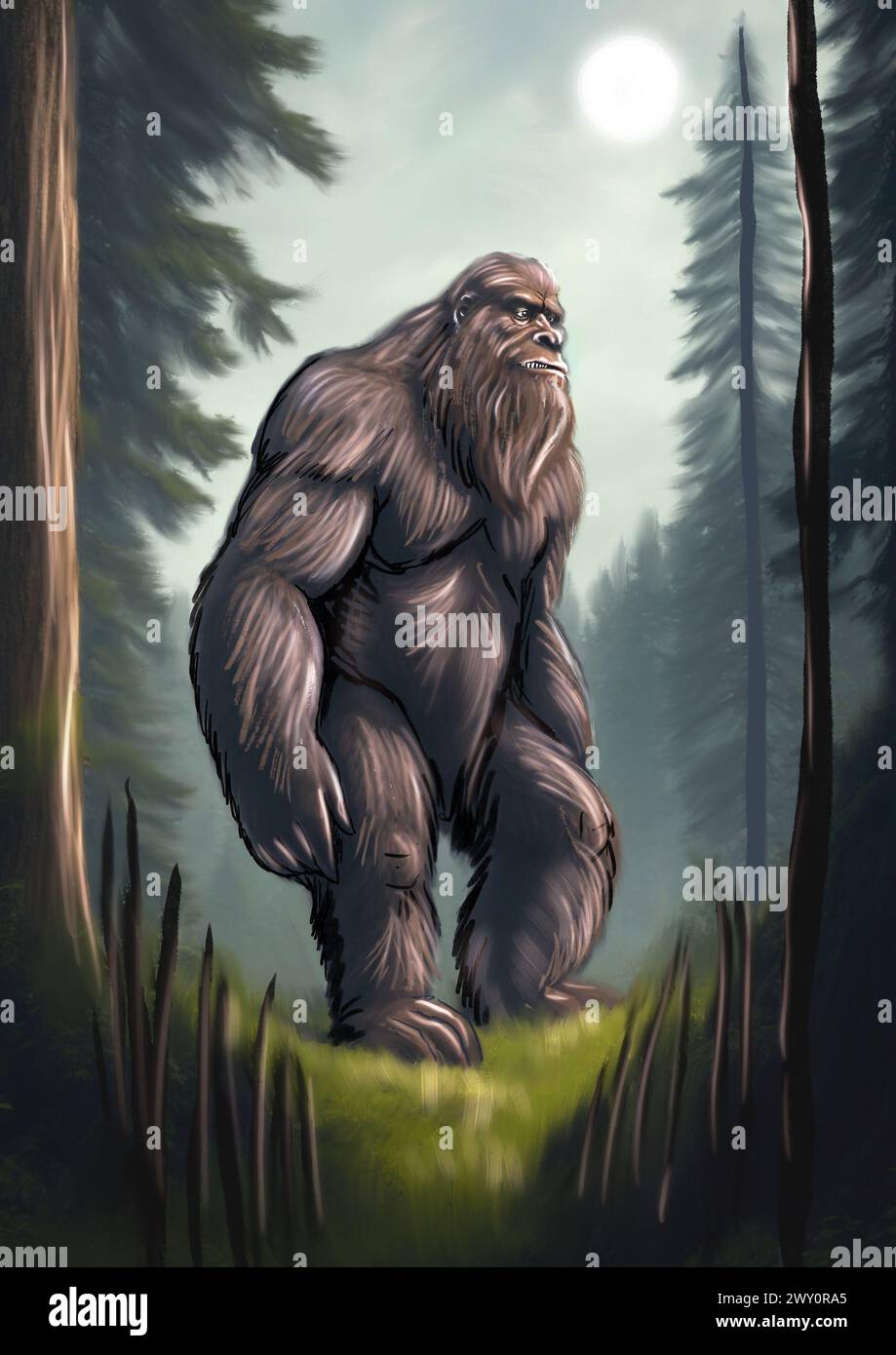 Sasquatch illustration hi-res stock photography and images - Alamy