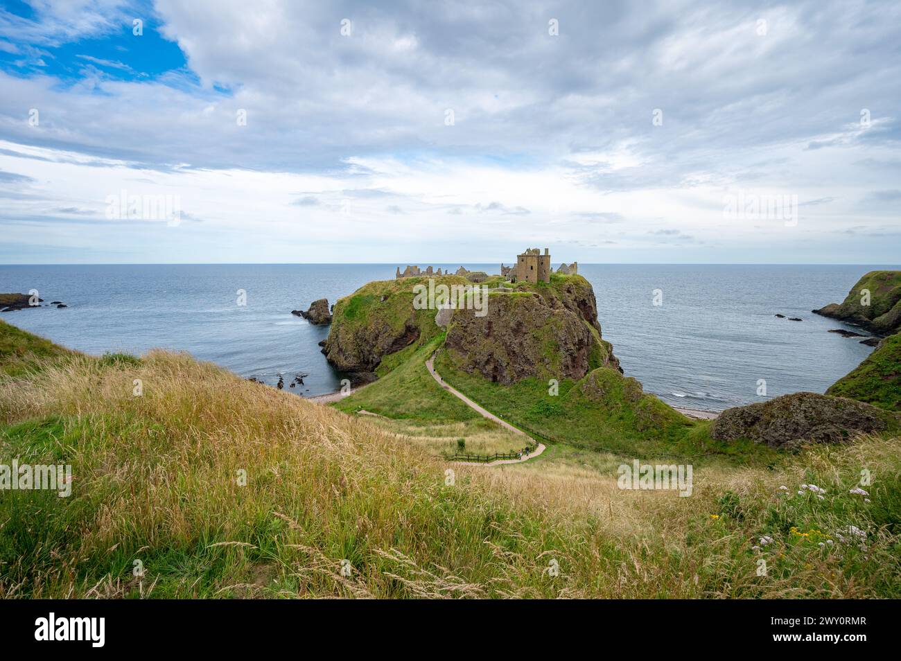 View Dunnottar Castle on the cliff top, North East coast of Scotland ...