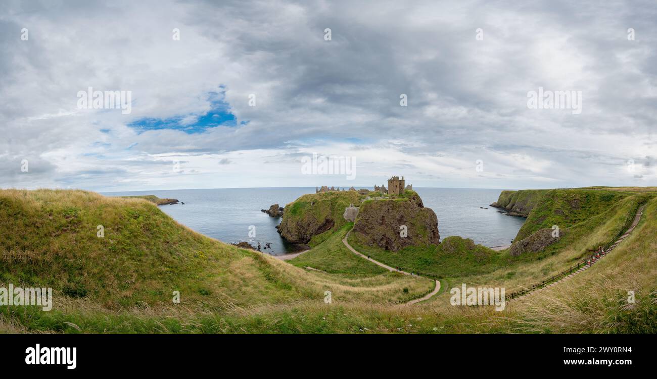 View Dunnottar Castle on the cliff top, North East coast of Scotland ...