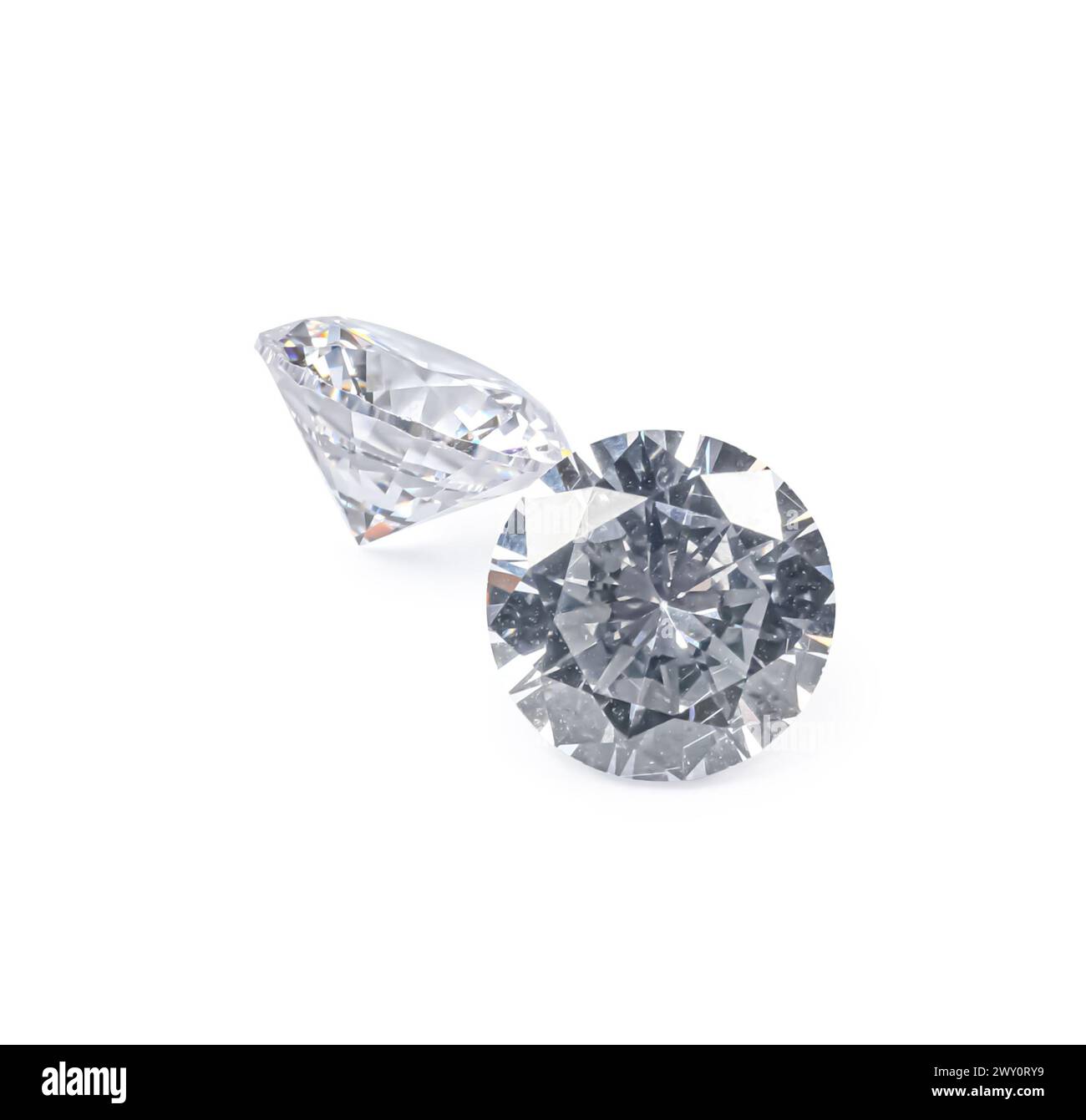 Different beautiful shiny diamonds isolated on white Stock Photo - Alamy