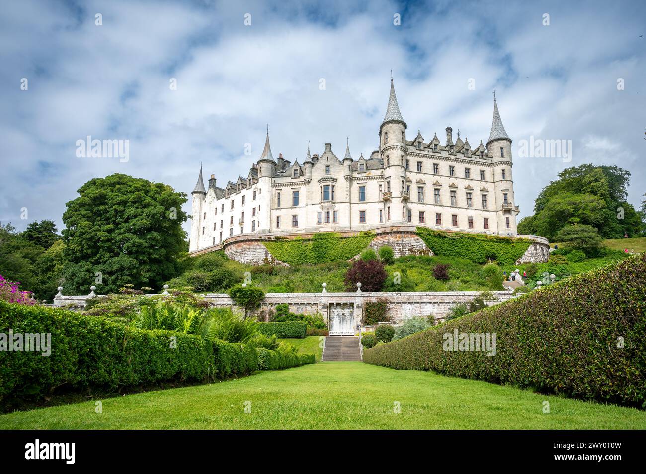View of the Dunrobin Castle & Gardens, Golspie, Sutherland family ...