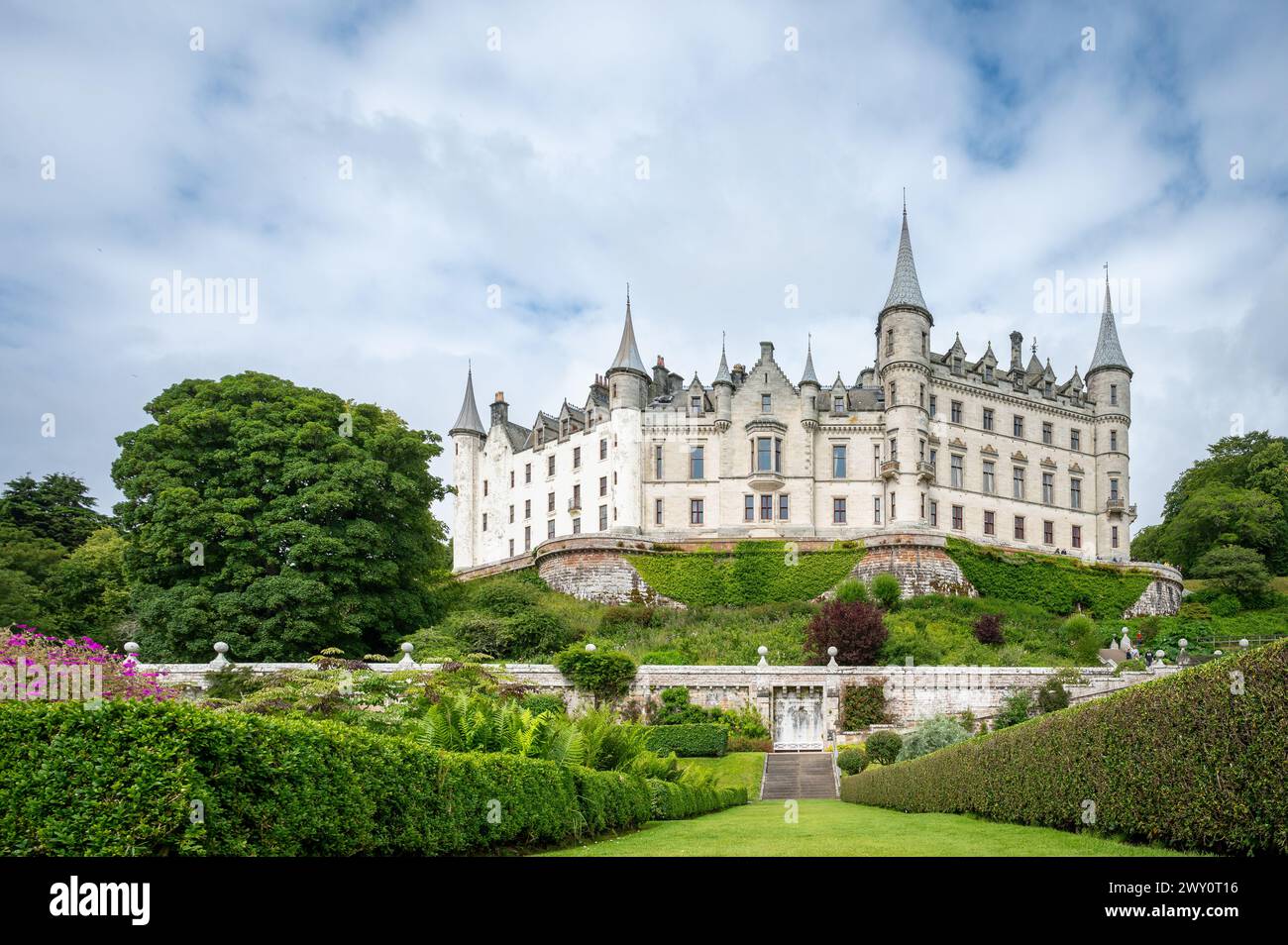 View of the Dunrobin Castle & Gardens, Golspie, Sutherland family ...
