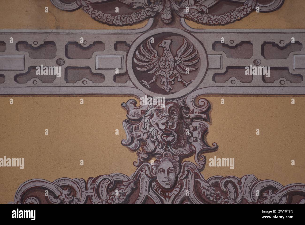 Facade architectural detail of the neo-Renaissance style Town Hall in ...