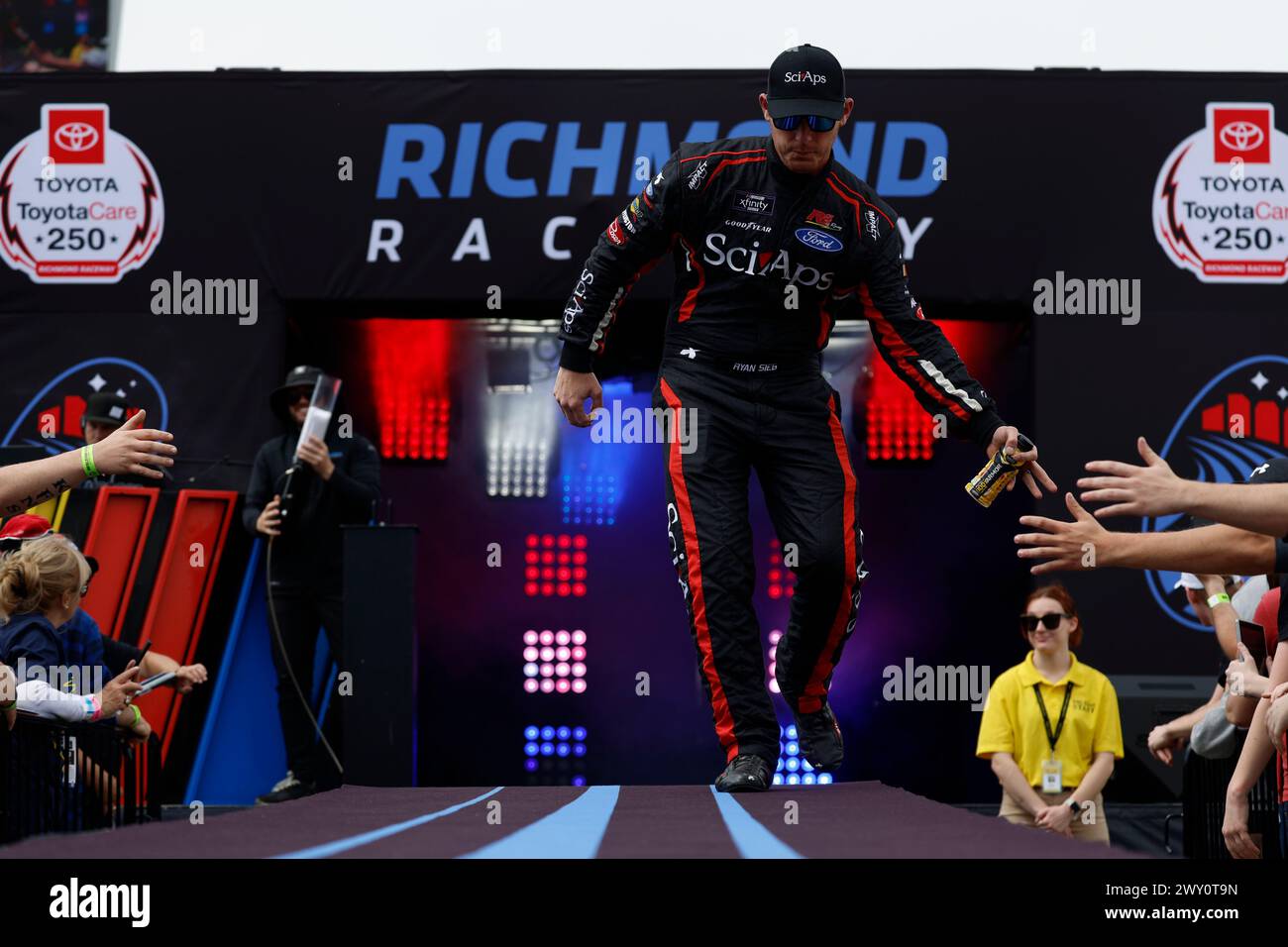 NASCAR Xfinity Series driver, Kyle Sieg gets introduced for the ...