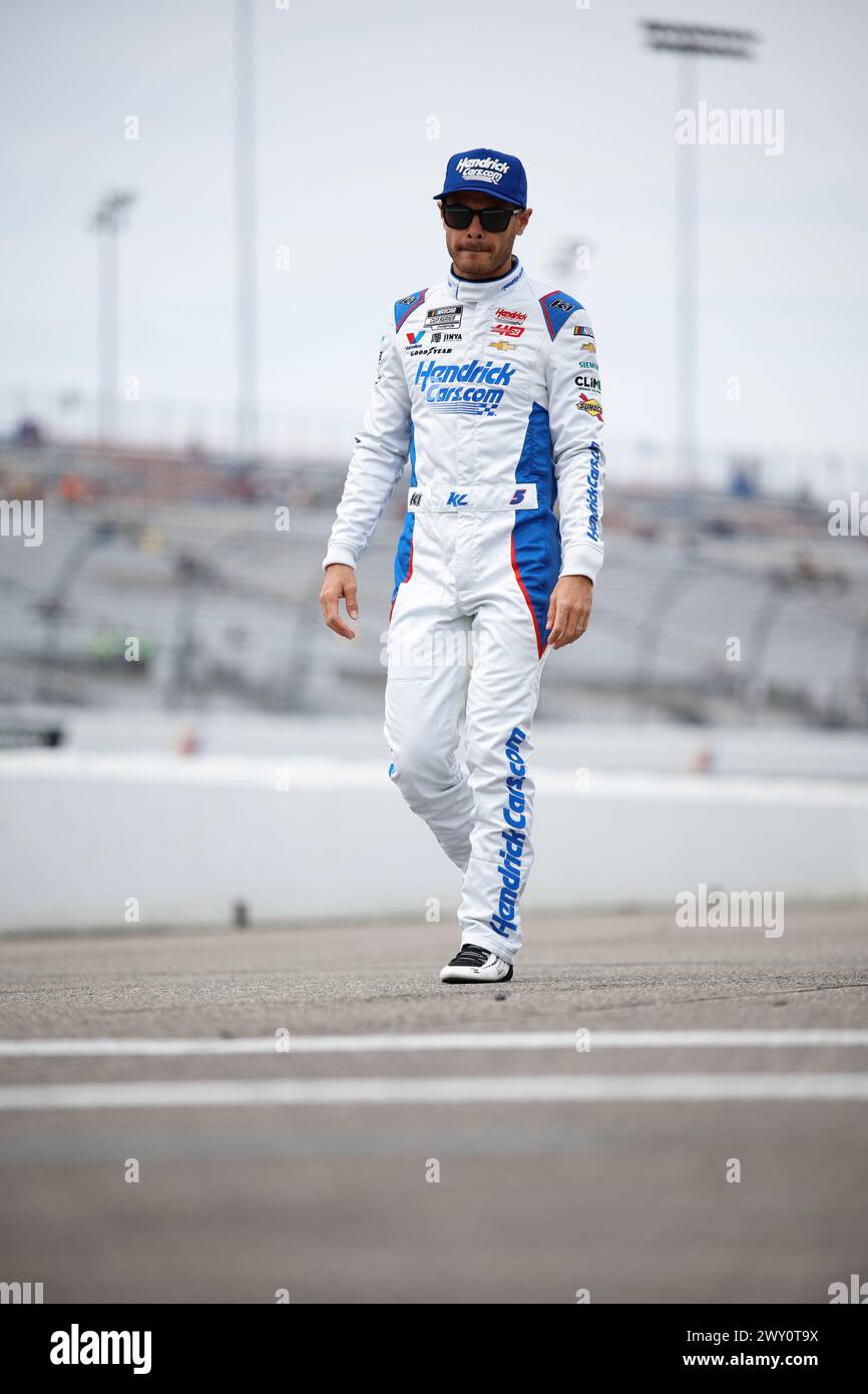 NASCAR Cup Series driver, Kyle Larson gets ready to practice for the ...
