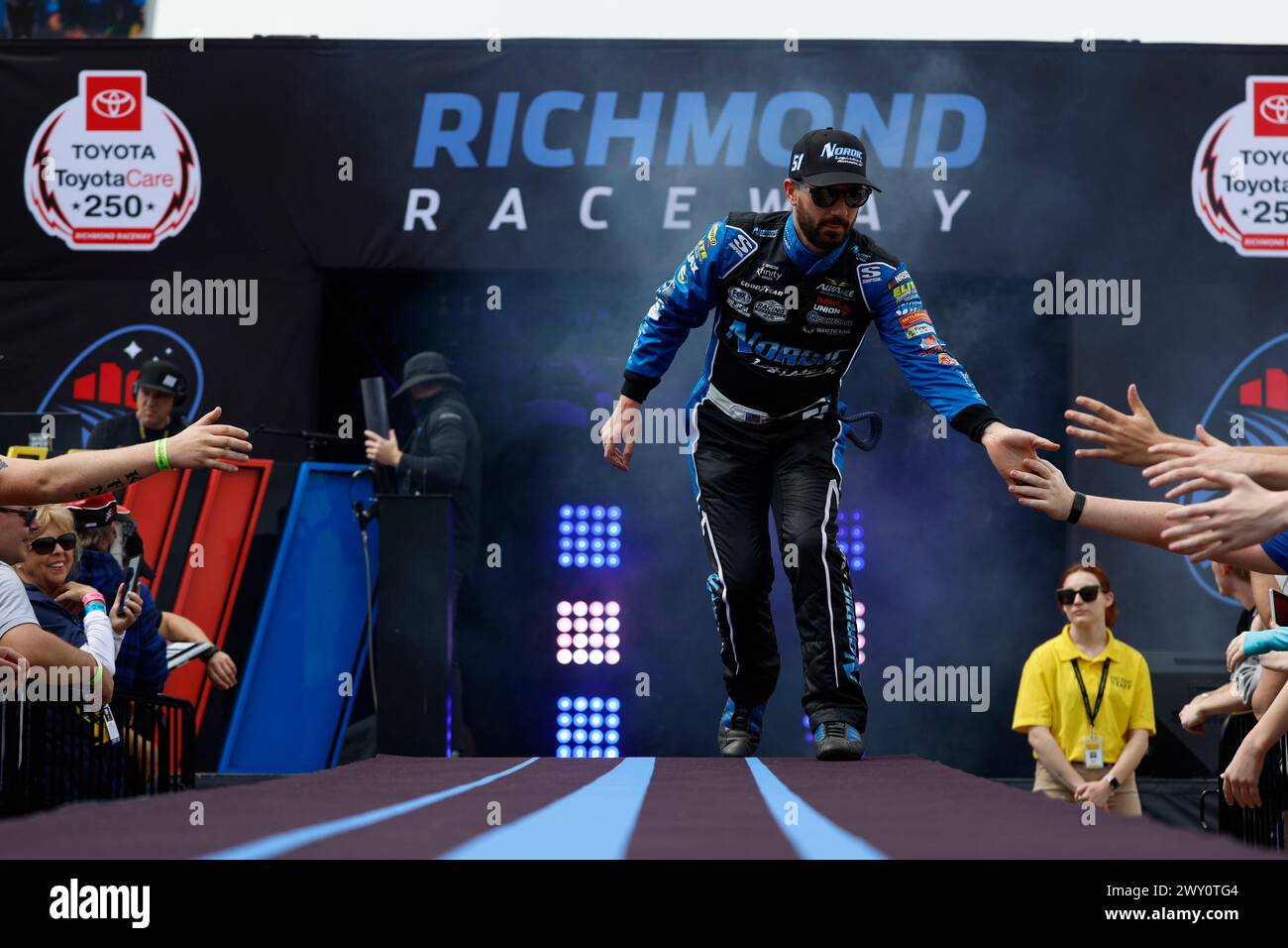 NASCAR Xfinity Series driver, Jeremy Clements gets introduced for the ...