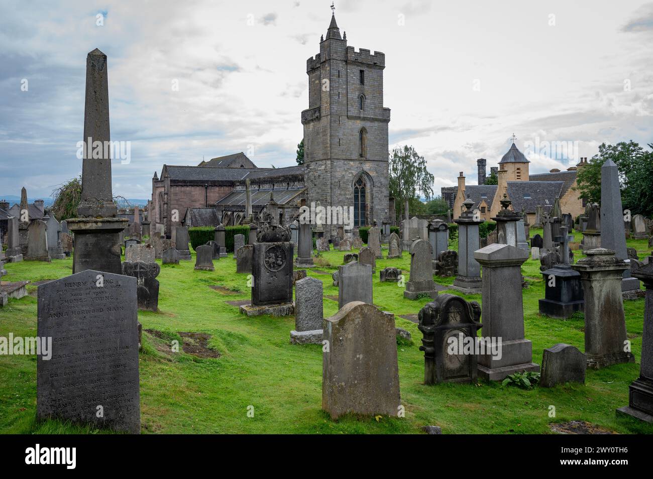 Stirling top of the town, Church Holy Rude, Cemetery with historic ...