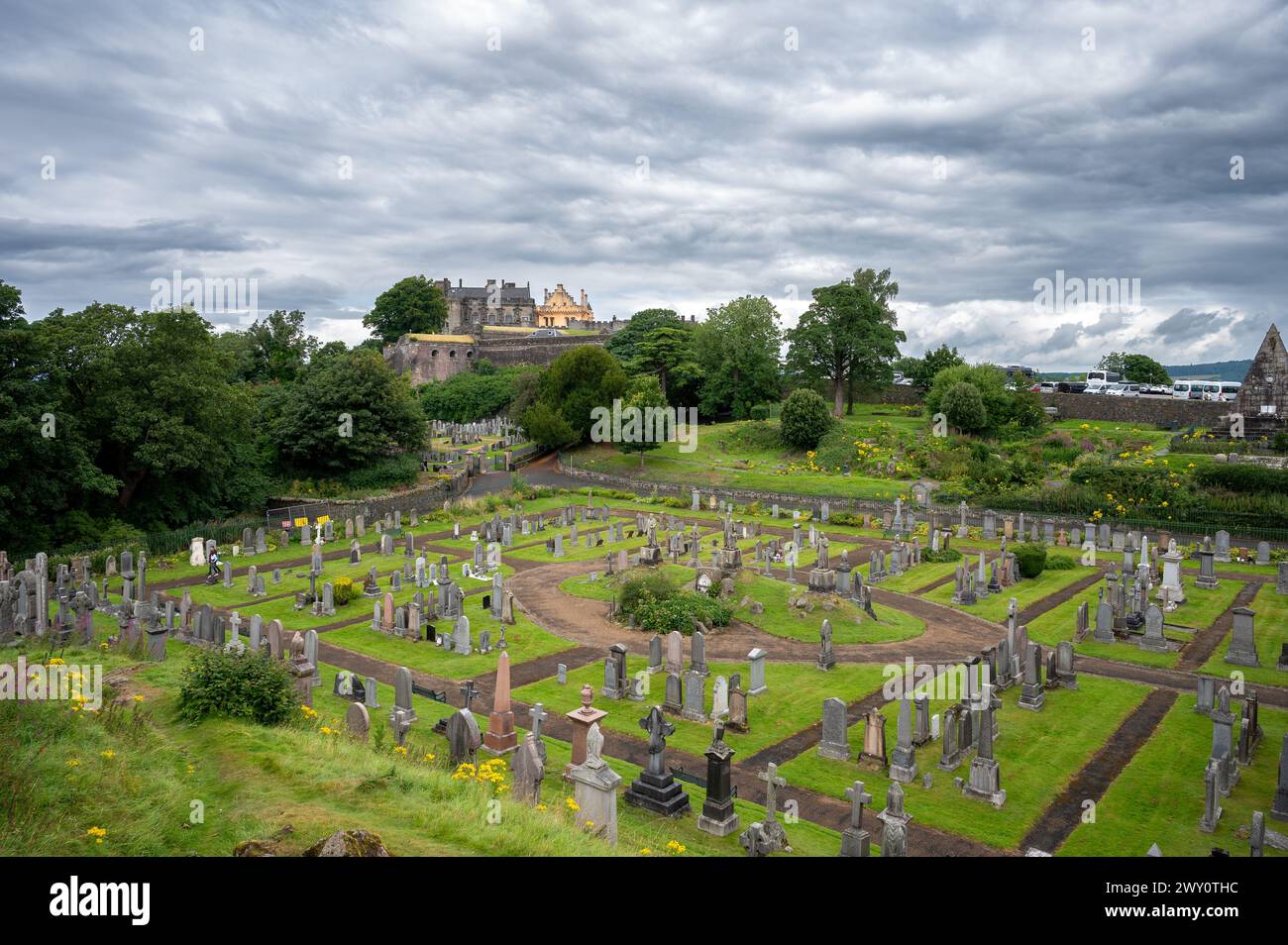 Stirling top of the town, Church Holy Rude, Cemetery with historic ...