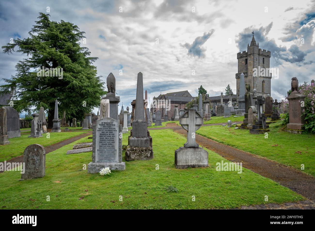 Stirling top of the town, Church Holy Rude, Cemetery with historic ...