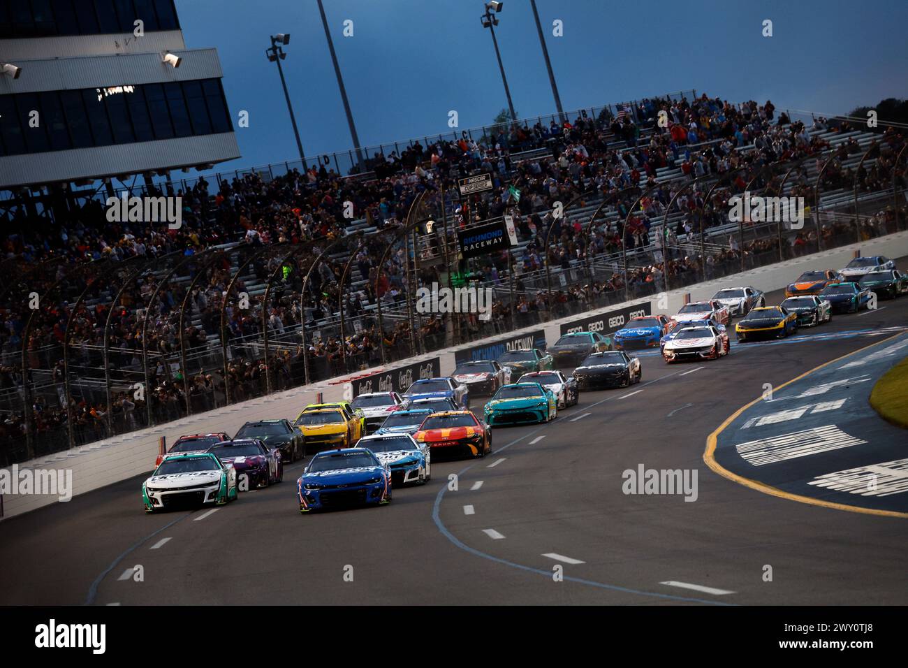 NASCAR Cup Series driver, Kyle Larson leads the field for the Toyota ...