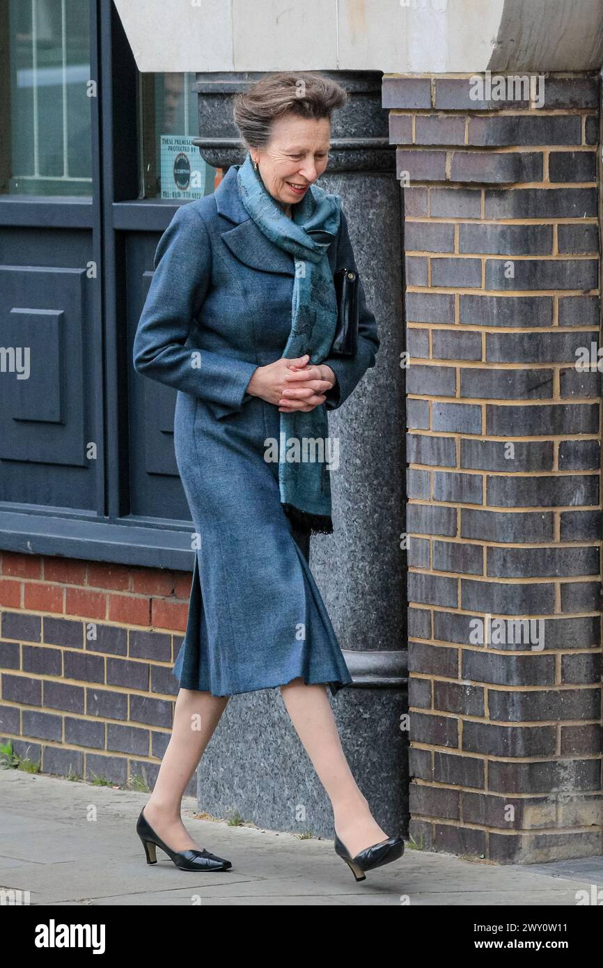 Princess Anne, The Princess Royal, walks as she visits the Royal ...