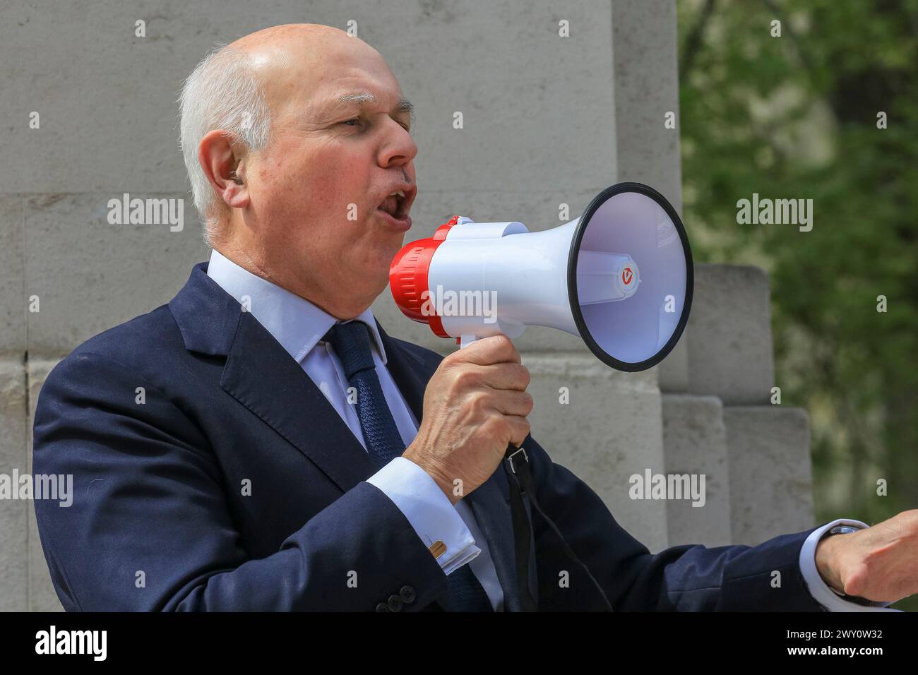 Sir Iain Duncan Smith, former Leader of the Conservative Party, at a ...
