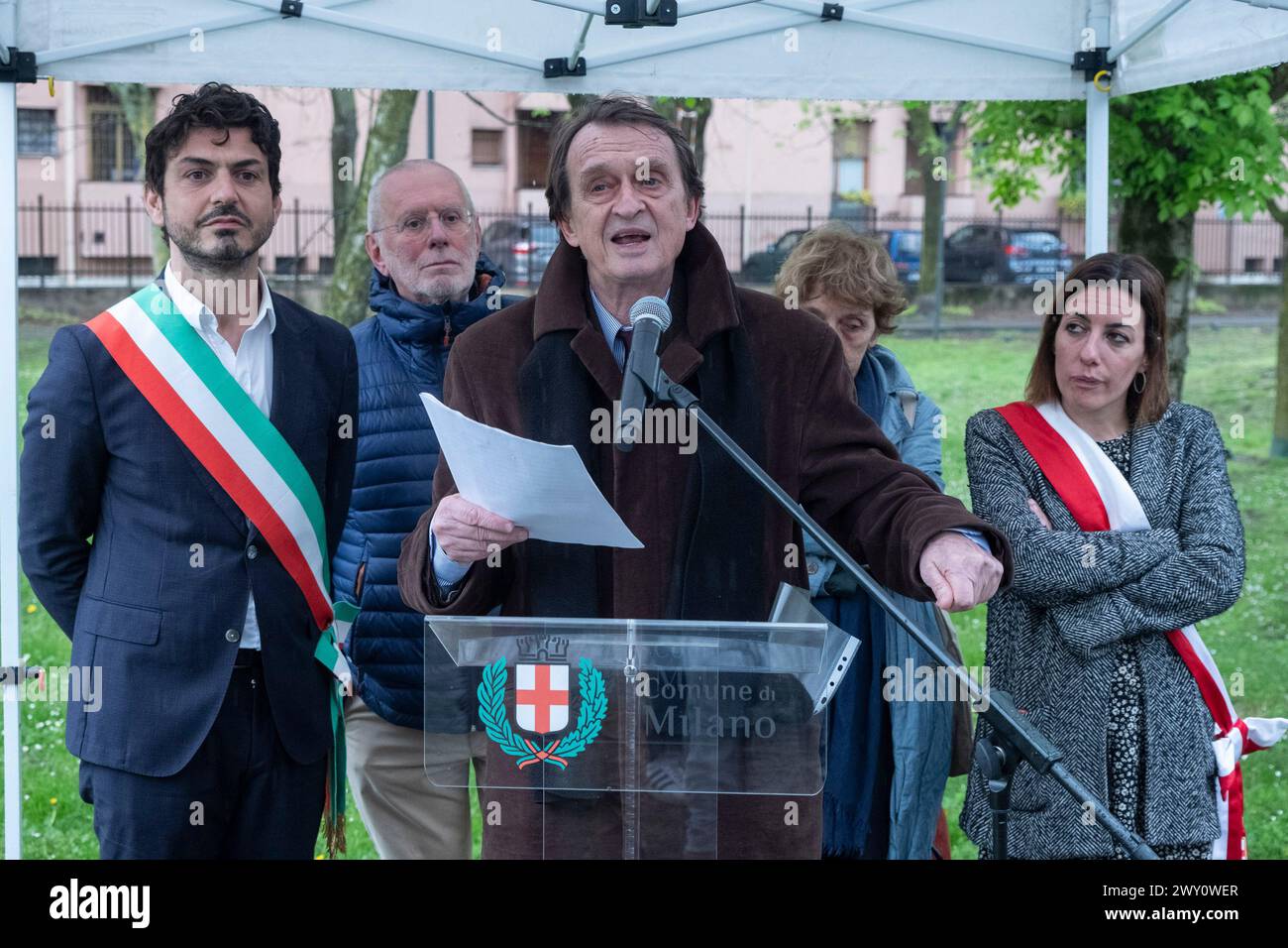 Milano, Italia. 03rd Apr, 2024. Via Litta Modignani angolo Ippocrate ...