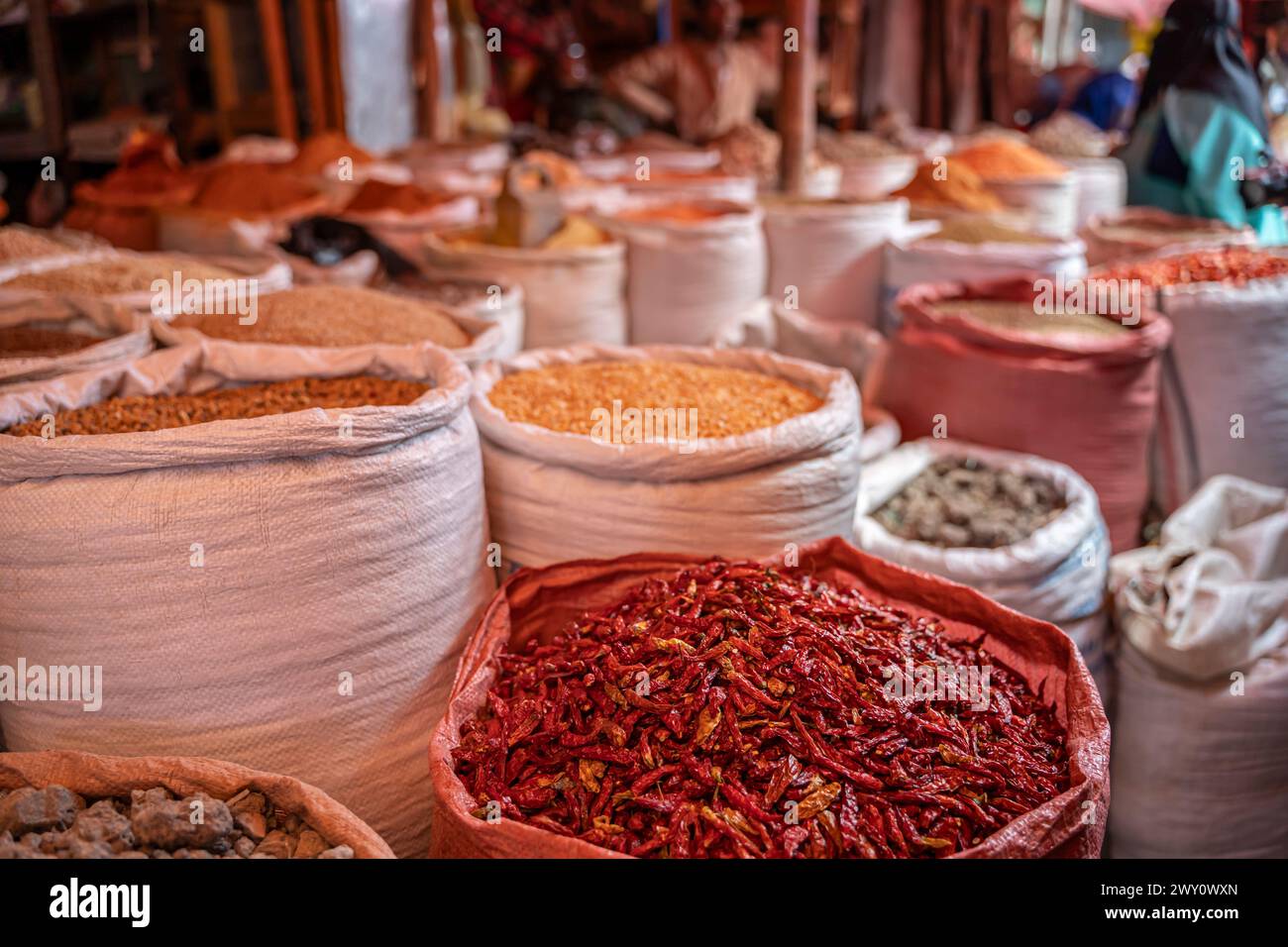 The colorful market of Harar (Harer), Ethiopia Stock Photo - Alamy