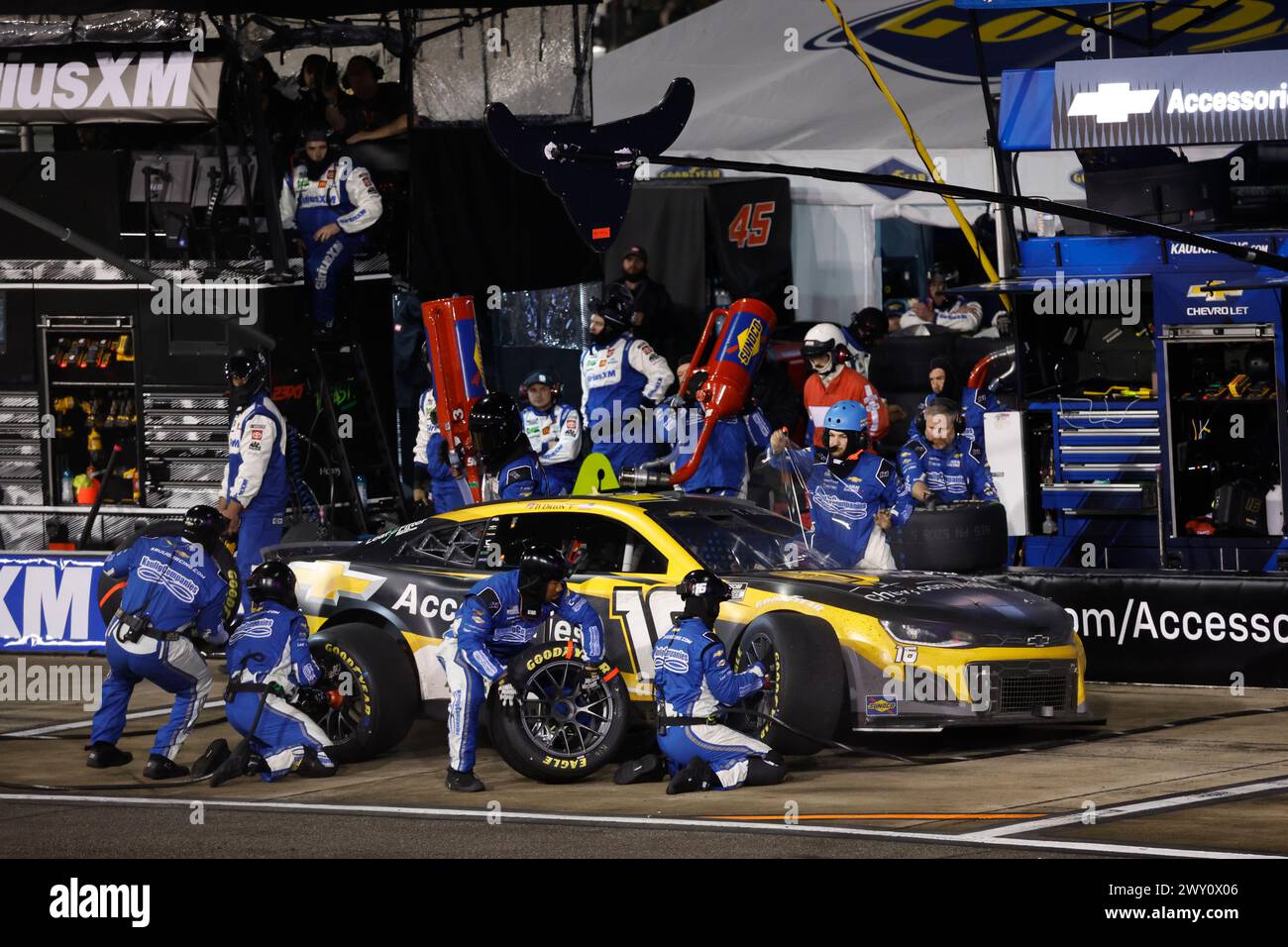 NASCAR Cup Series driver, AJ Allmendinger makes a pit stop for the ...