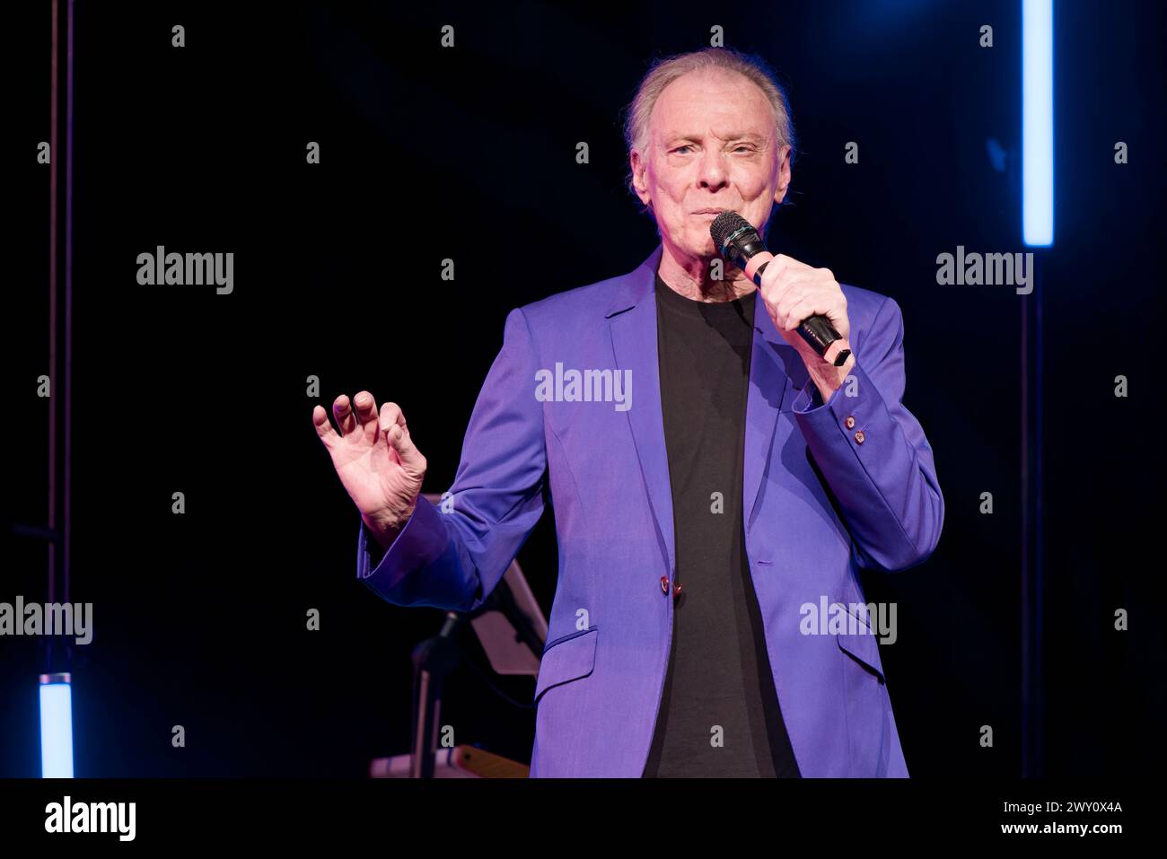 Paris, France. 2nd Apr, 2024. Herbert Leonard performs on the Bobino ...