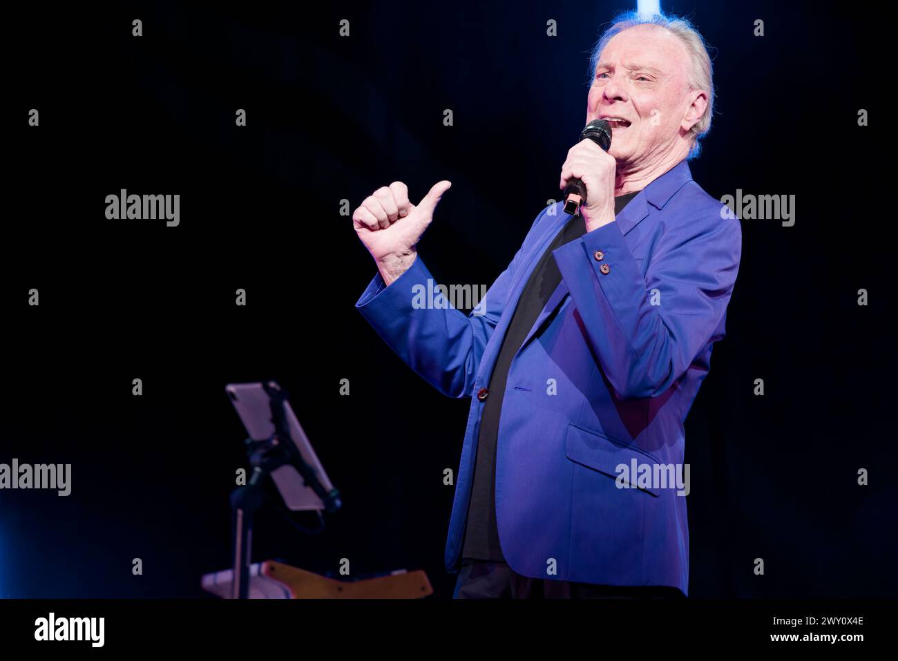 Paris, France. 2nd Apr, 2024. Herbert Leonard performs on the Bobino ...