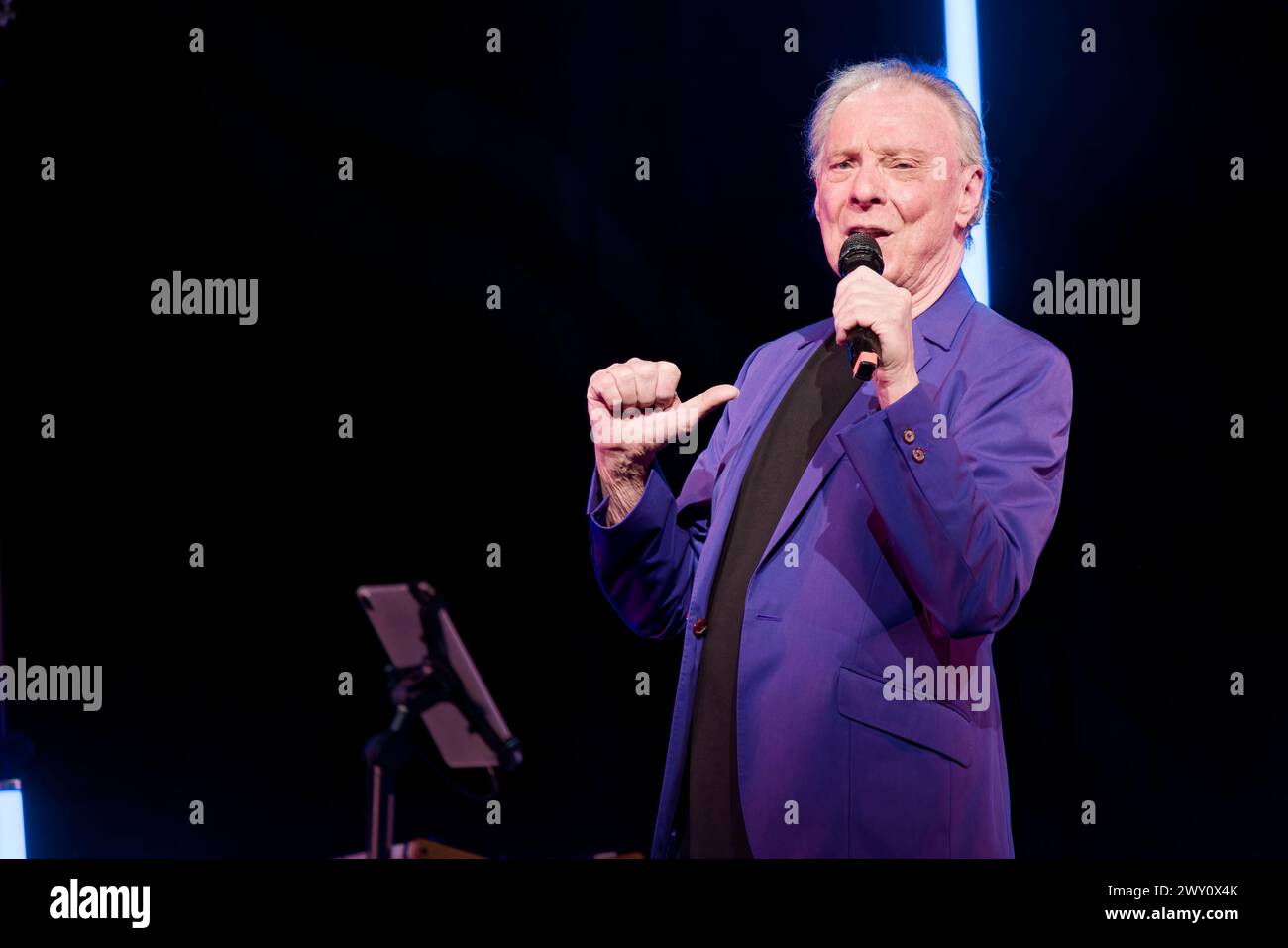 Paris, France. 2nd Apr, 2024. Herbert Leonard performs on the Bobino ...