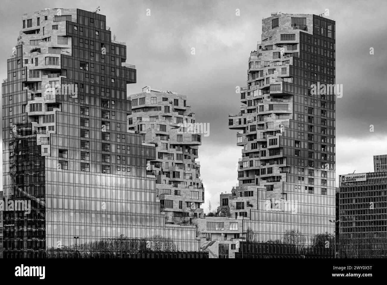 amsterdam, netherlands, 29 march 2024, Mvrdv Valley Towers in the ...