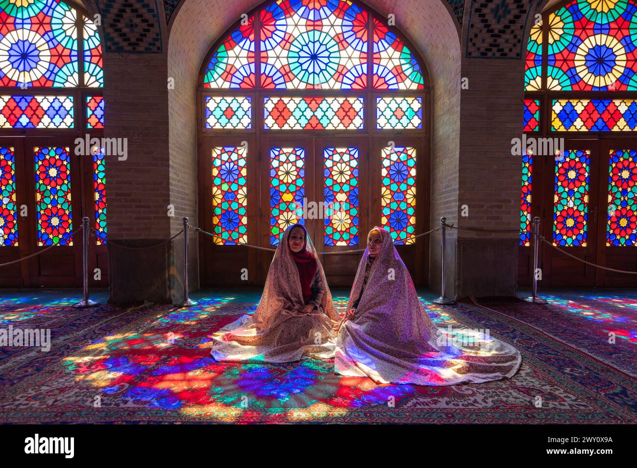 Shiraz, Iran - February 29, 2024: The Nasir al-Mulk Mosque, Also known ...