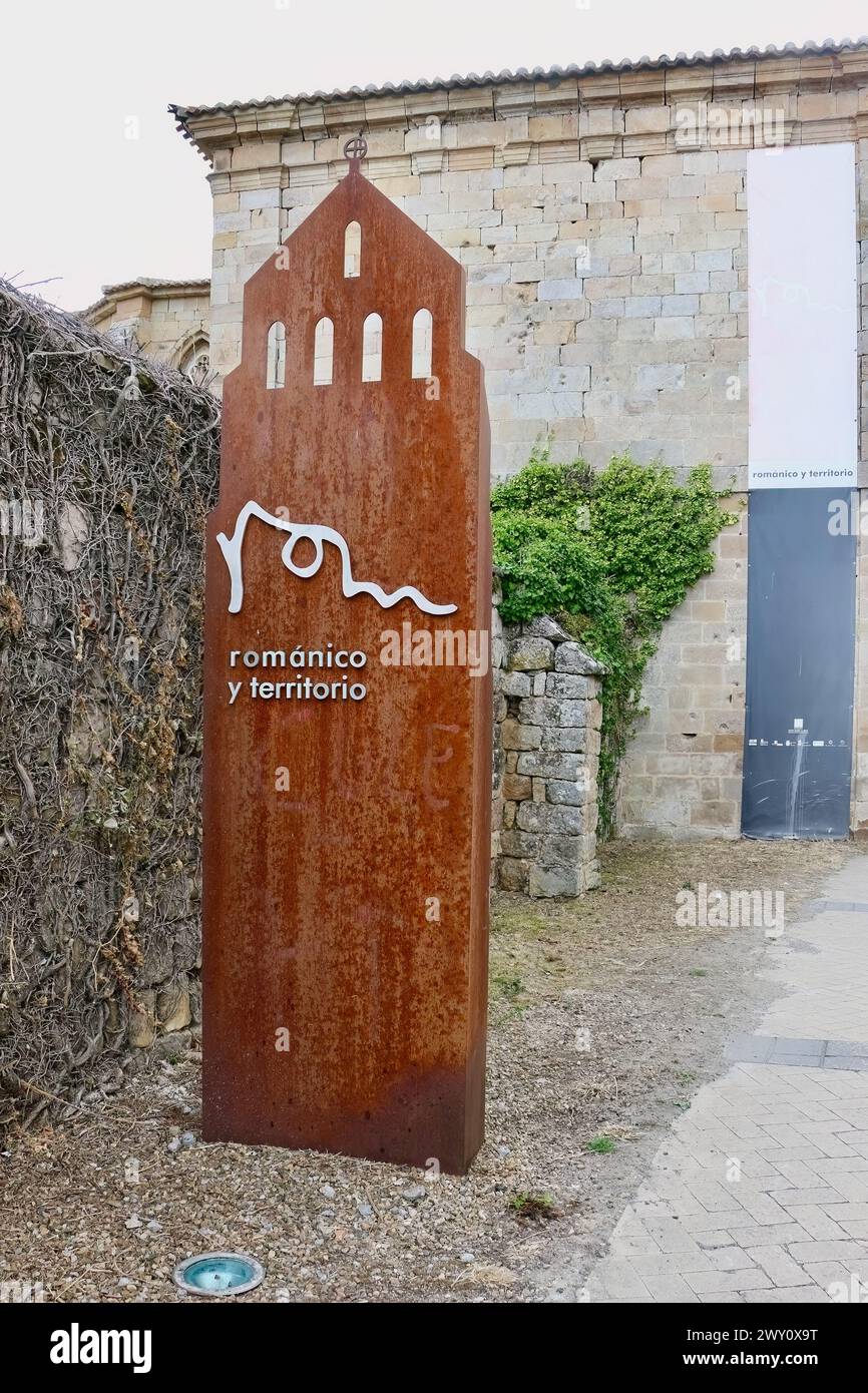 Perforated sheet metal tourist sign Romanic y Territorio made from ...