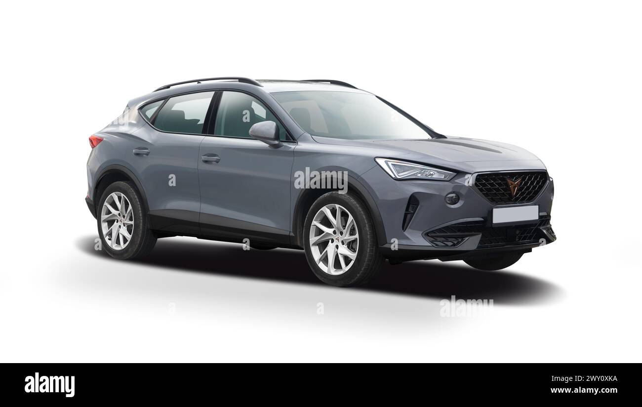 Cupra Formentor SUV car, isolated on white background Stock Photo - Alamy