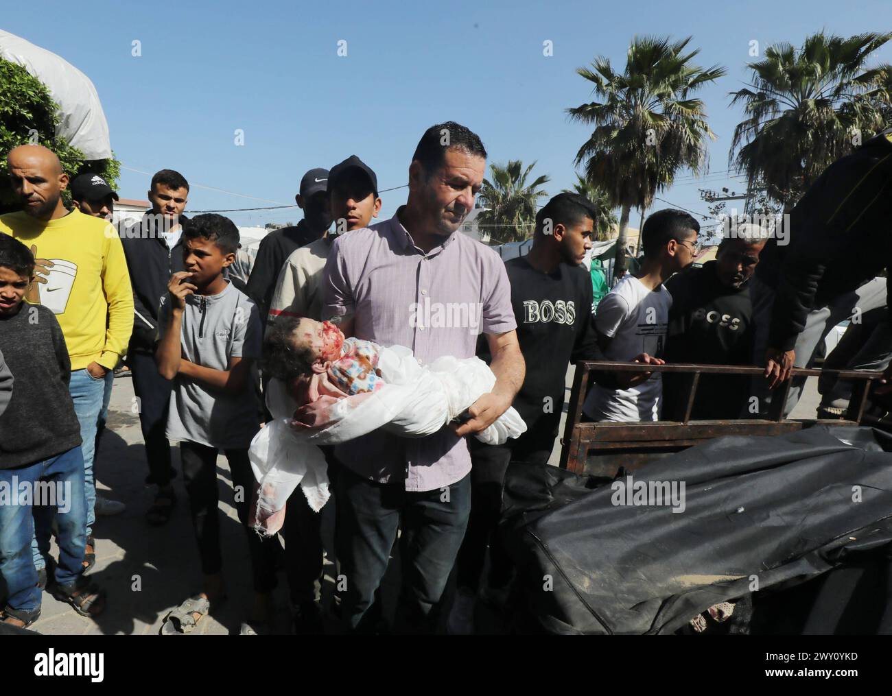 Relatives of the Palestinian baby Mohammad Shaheen, 2 month, died in ...