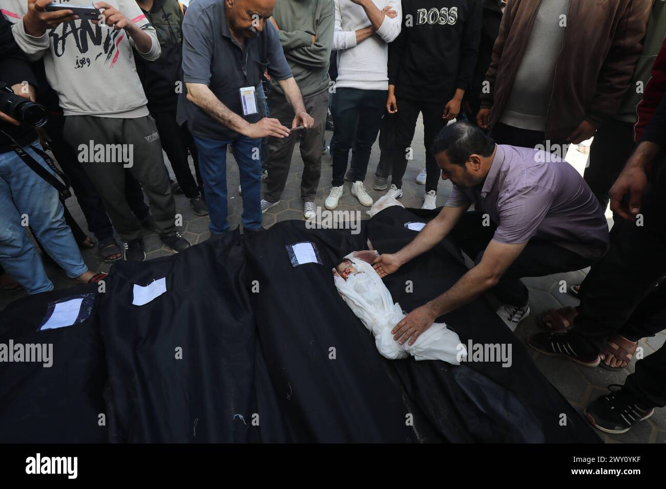 Relatives of the Palestinian baby Mohammad Shaheen, 2 month, died in ...