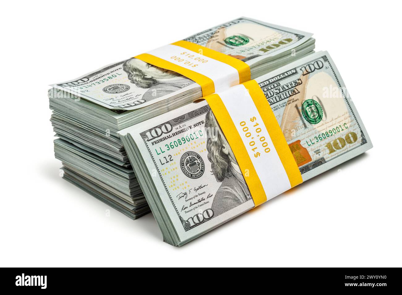 Bundles of 100 US dollars 2013 edition banknotes Stock Photo - Alamy