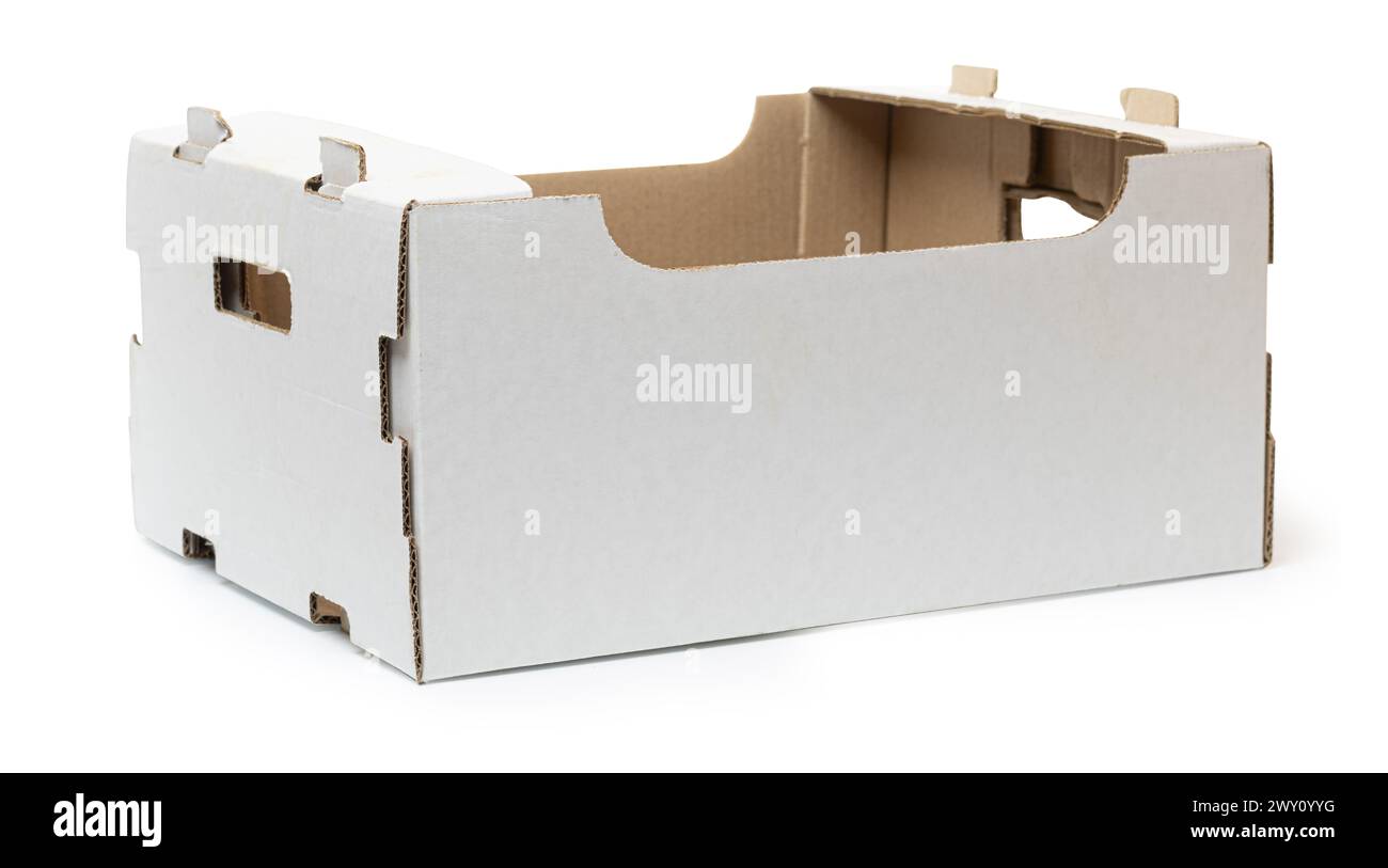 Empty Cardboard box for vegetables, fruits and other things isolated on ...