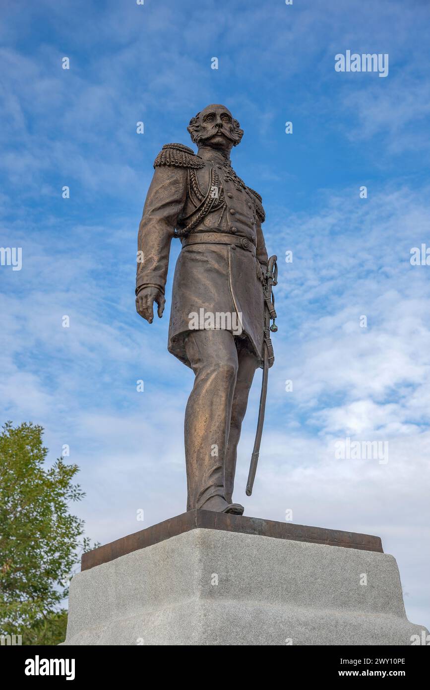 KRONSTADT, RUSSIA - SEPTEMBER 16, 2023: Monument to F.P. Litka close-up ...