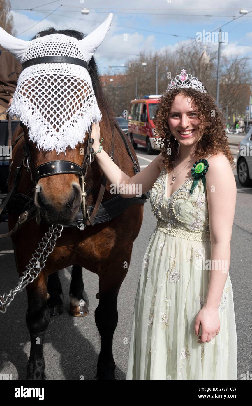 Muenchen, St. Patricks Day, Parade Prinzessin Orla Geary *** Munich, St ...