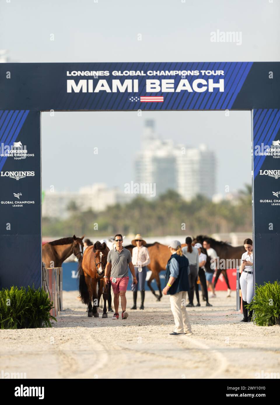 Miami Beach, USA - April 3, 2024. The second leg of the 2024 Longines ...