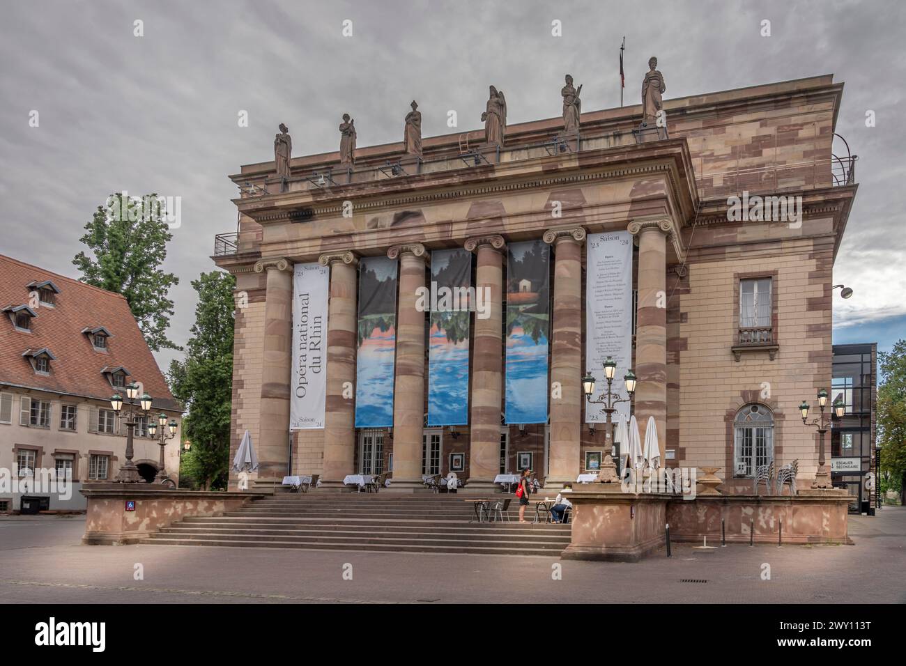 Strasbourg, France - 06 28 2023: Broglie Square. View of the place with ...