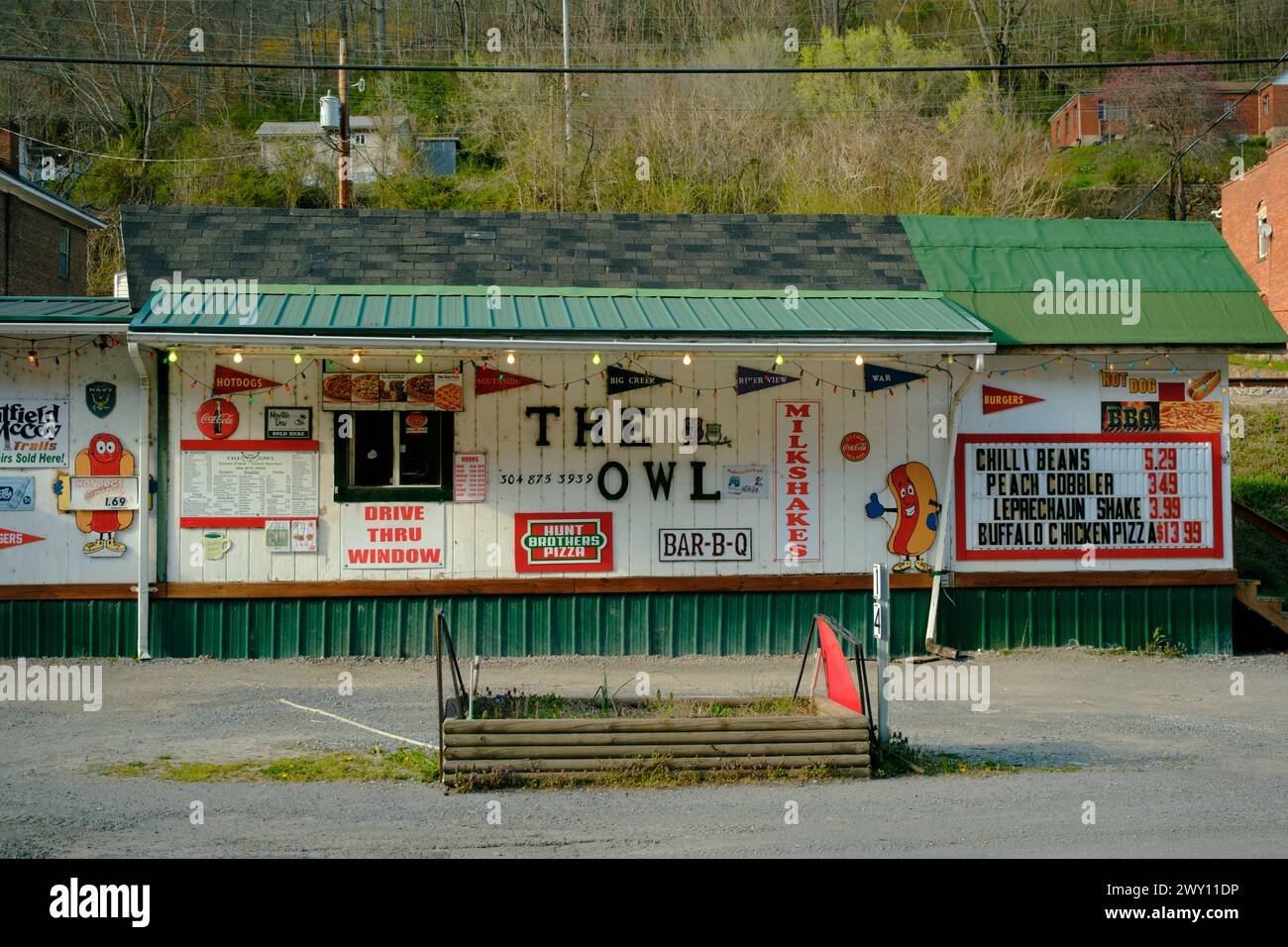 The Owl Drive Up Restaurant vintage signs in War, West Virginia Stock ...