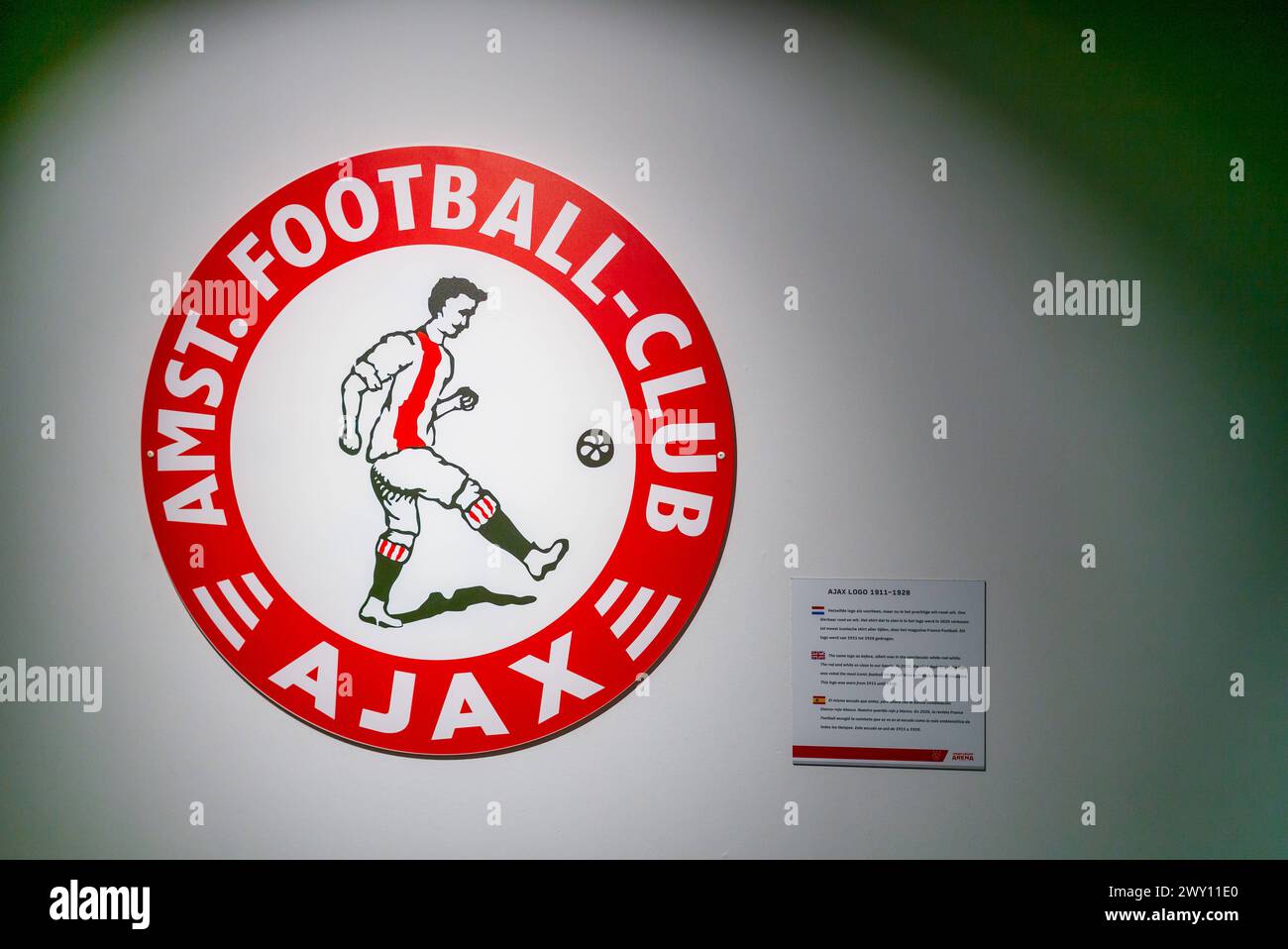 amsterdam, netherlands, 29 march 2024, old ajax amsterdam club logo ...