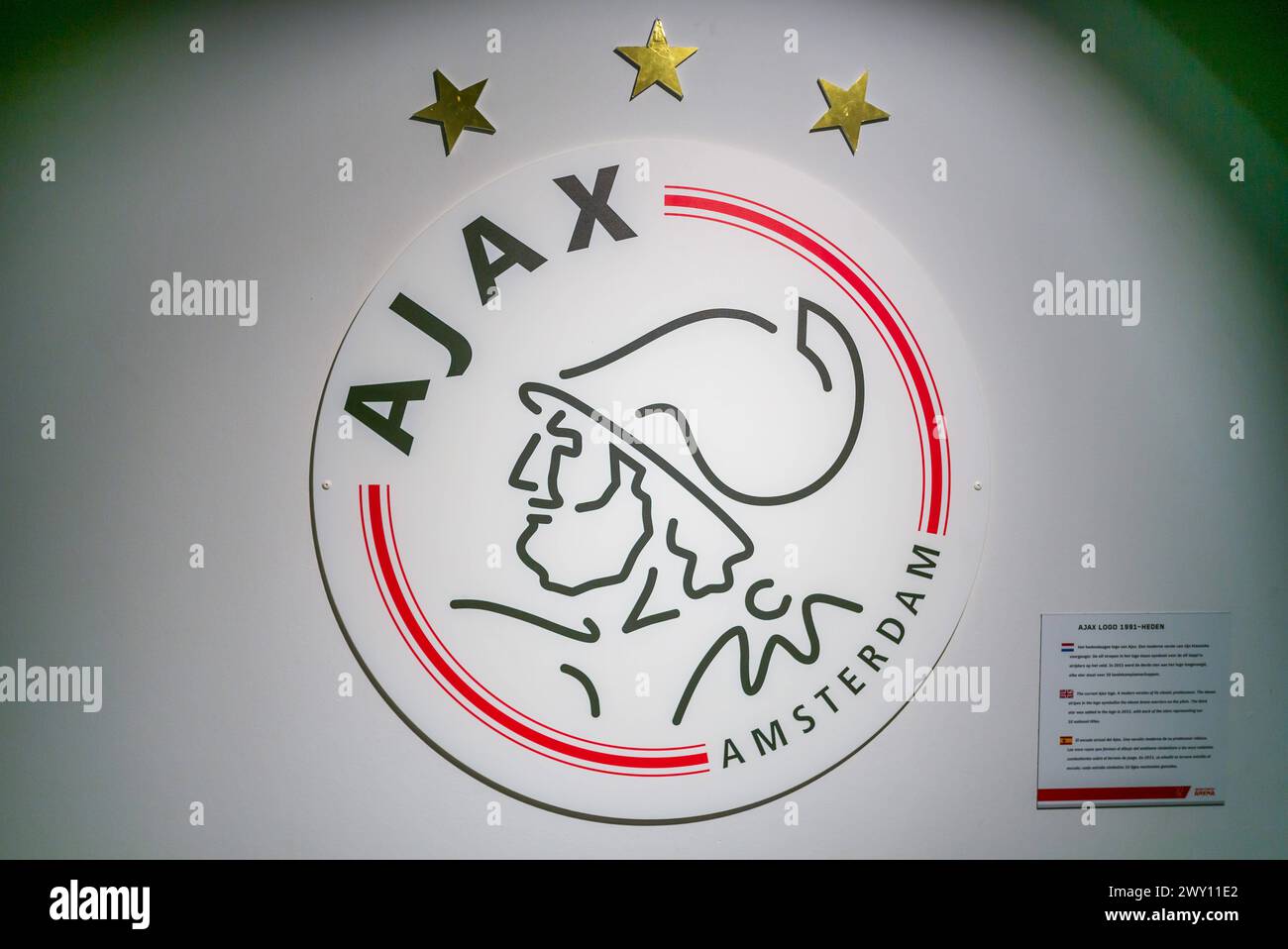 amsterdam, netherlands, 29 march 2024, ajax amsterdam club logo in the ...