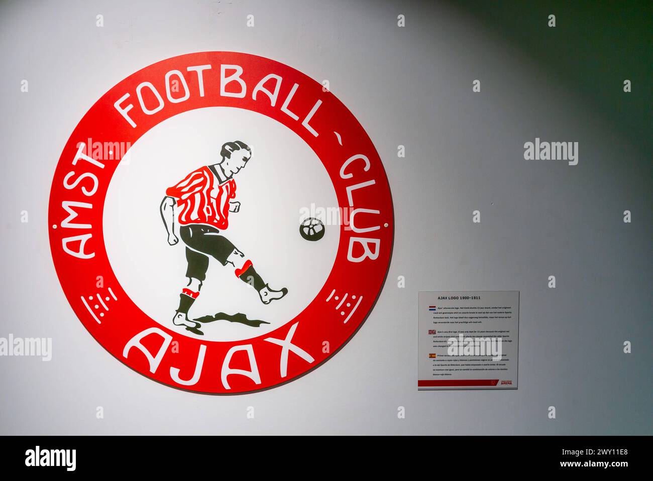 amsterdam, netherlands, 29 march 2024, old ajax amsterdam club logo ...