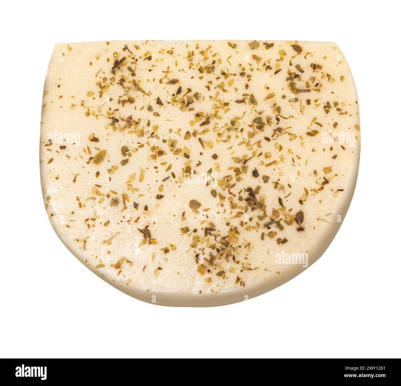 Cheese with spices isolated on white background with clipping path ...