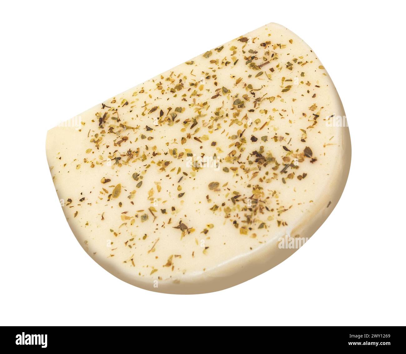 Cheese with spices isolated on white background with clipping path ...