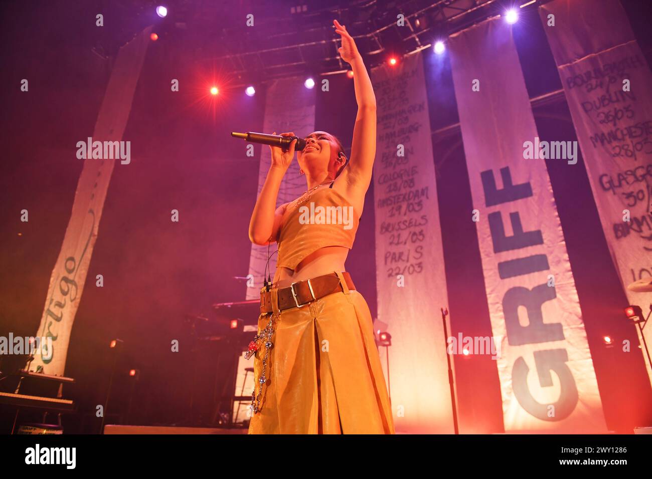 Griff performing at Roundhouse LONDON, ENGLAND - APRIL 02: Griff Sarah ...
