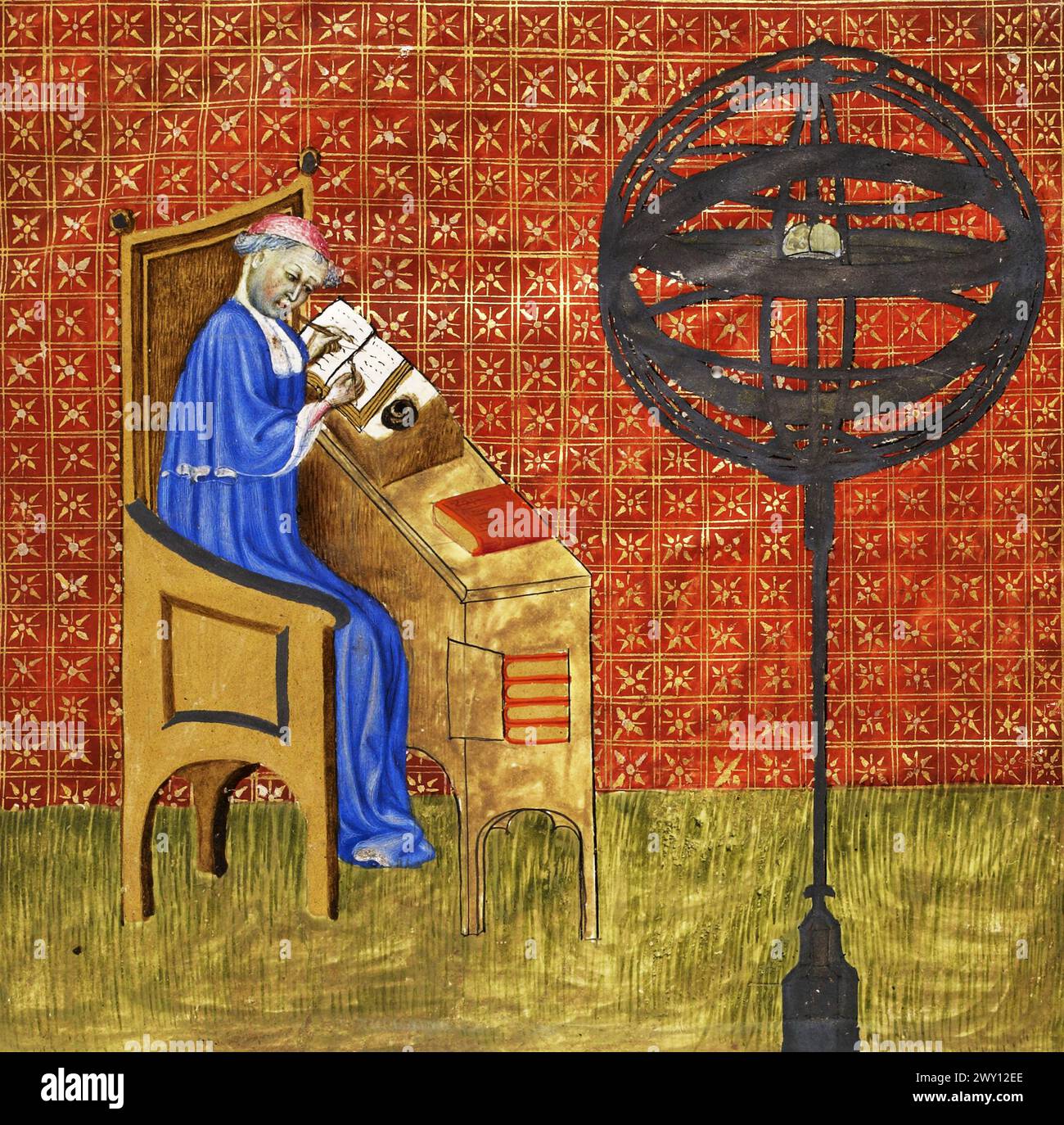 Nicole Oresme (1323–1382), shown in this contemporary illuminated ...