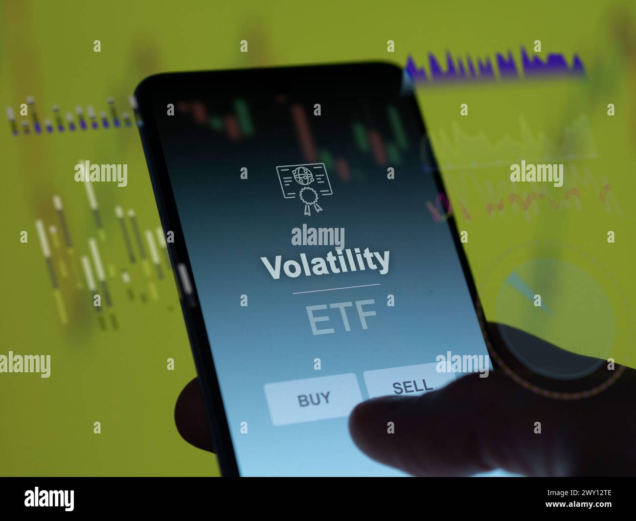 Volatility ETF exchange-traded fund. An investor analyzing the platinum ...