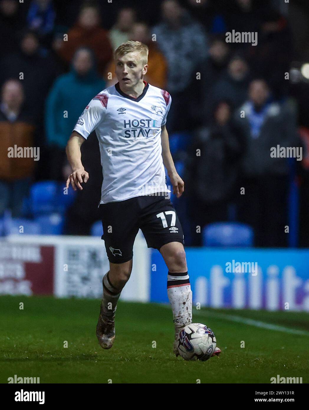 Derby County's Louie Sibley in action during the Sky Bet League One ...