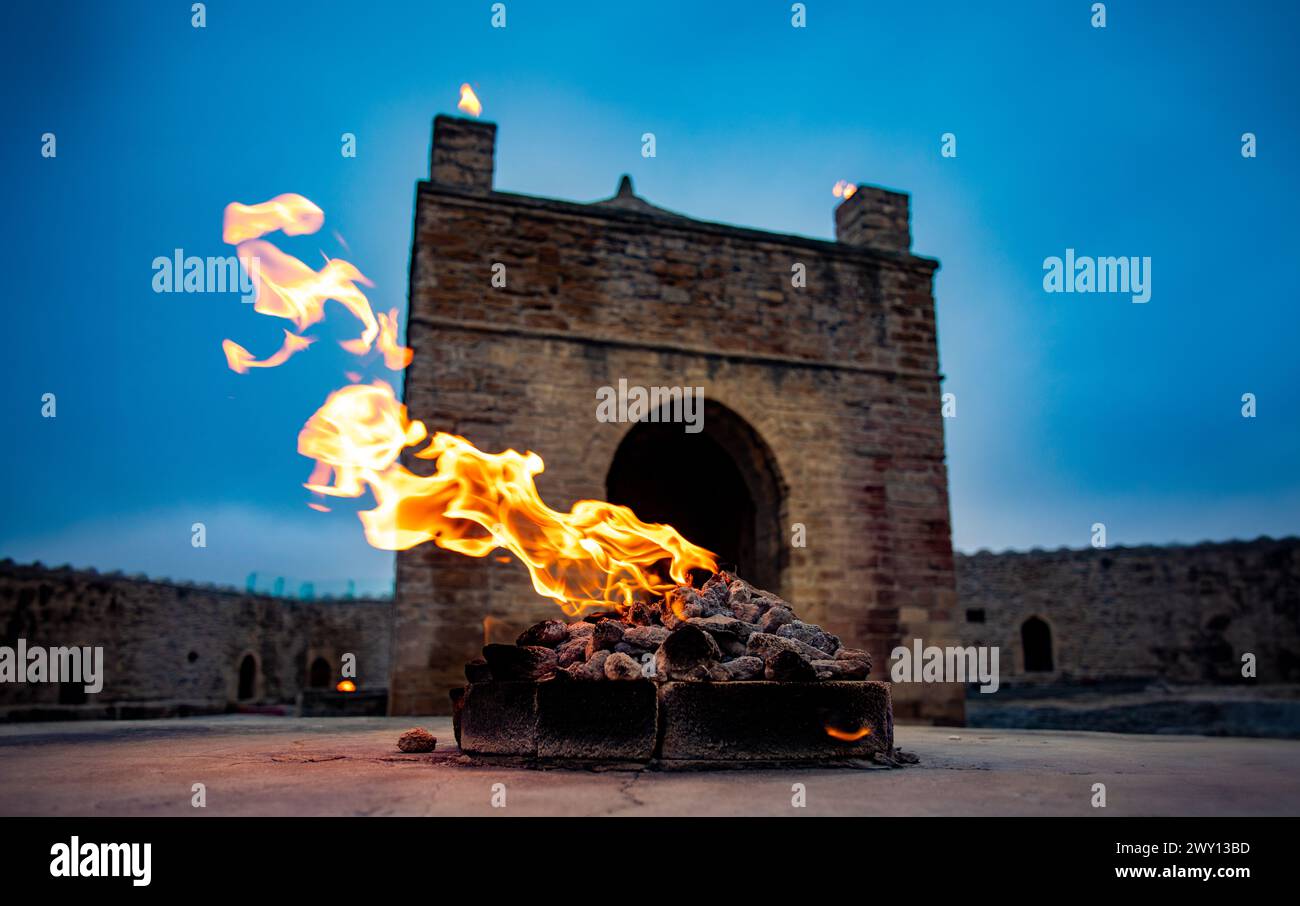 Ateshgah is a fire temple in Azerbaijan, on the Absheron Peninsula near ...