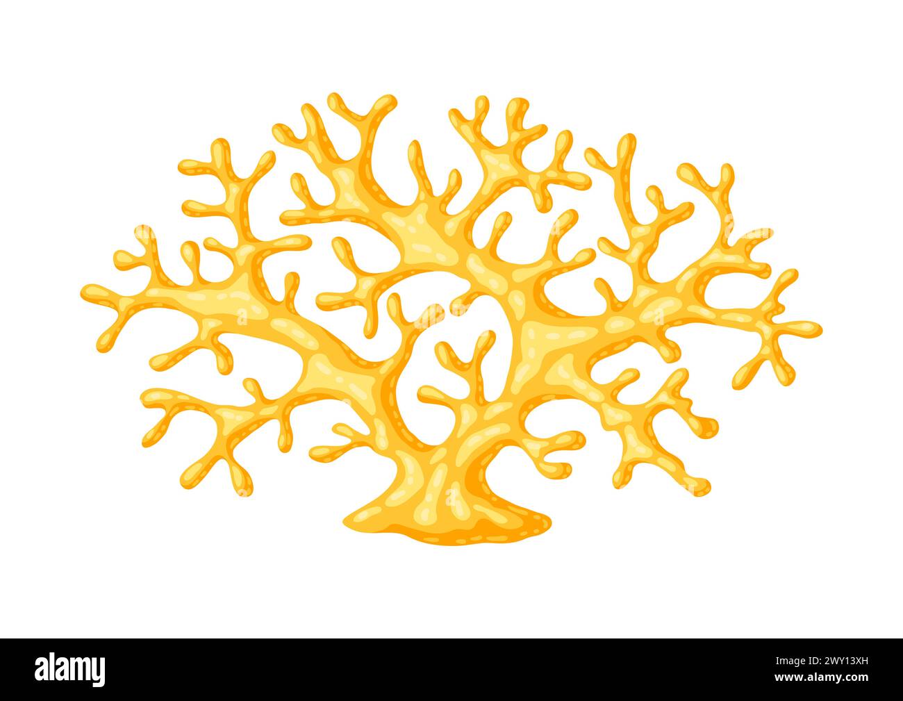 Illustration of sea coral. Marine life aquarium and water fauna Stock ...