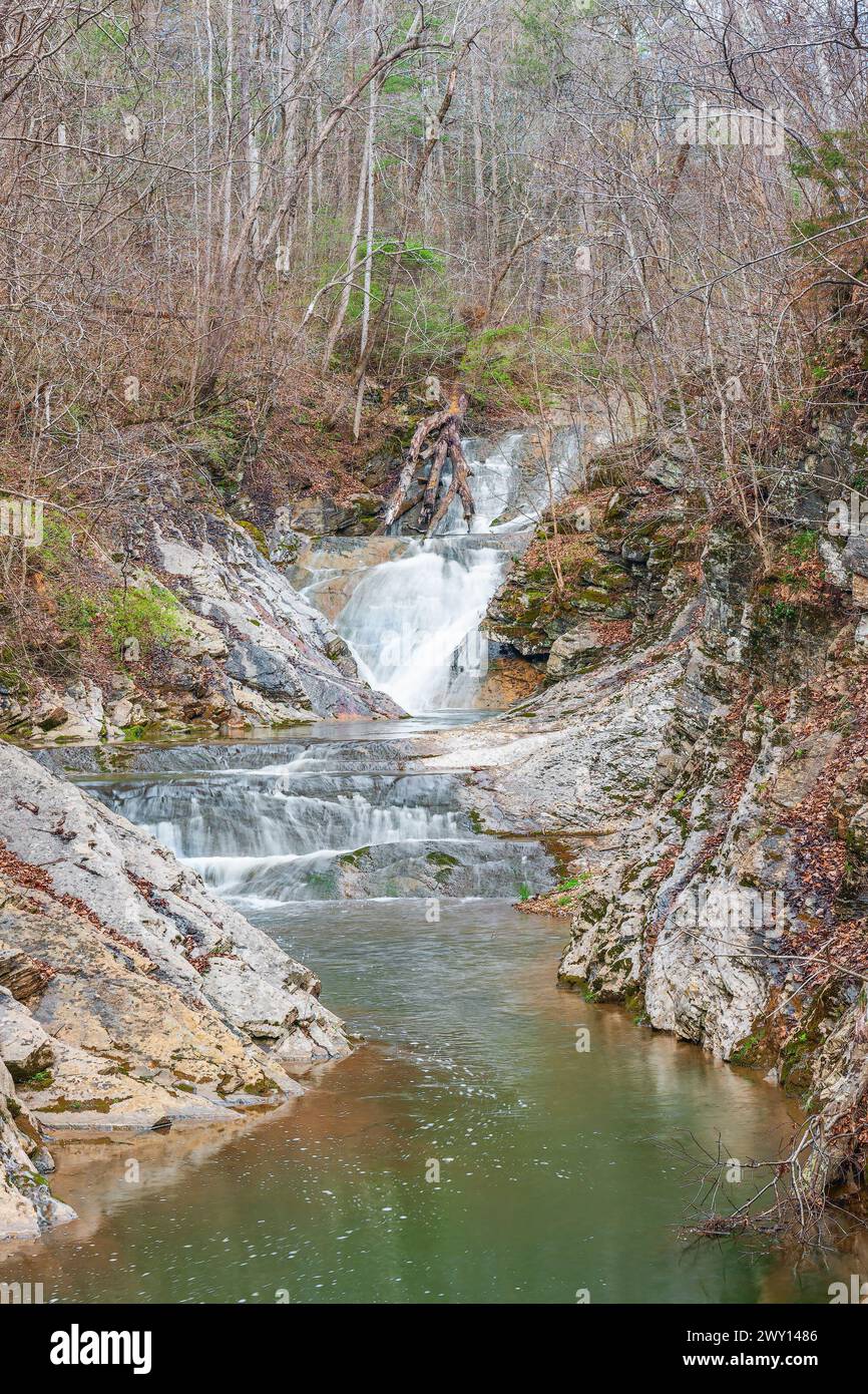 Natural Bridge, Virginia. USA - March 28, 2024 - Lace Falls at Natural ...